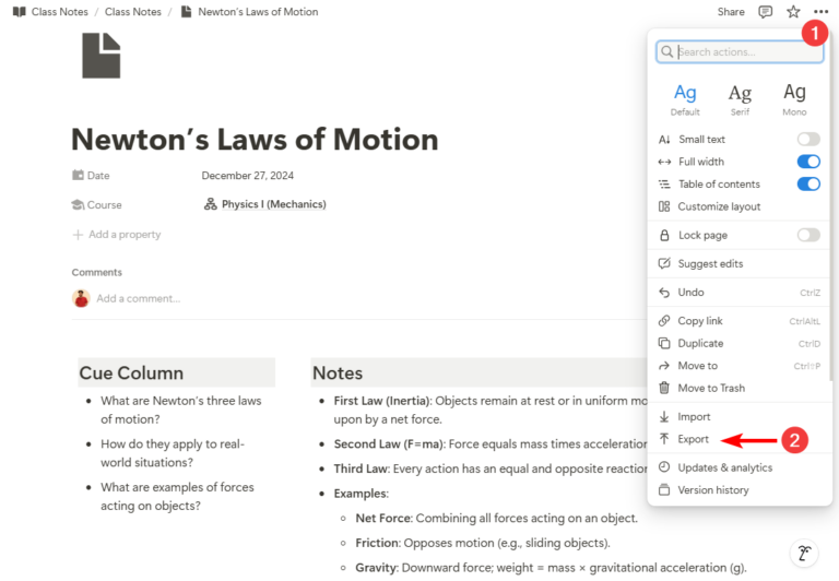 How To Export a Notion Page to PDF