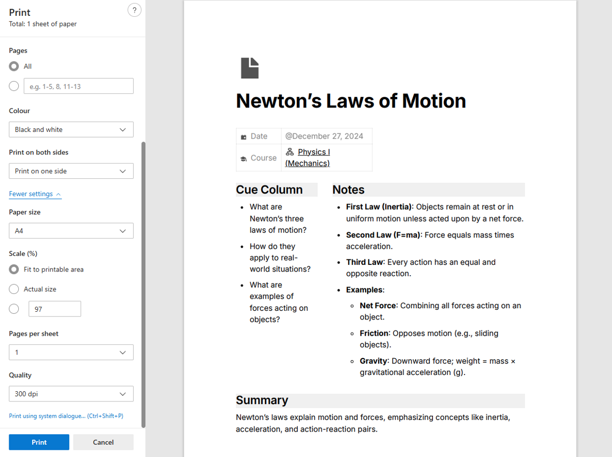 How To Print a Notion Page (Easy Guide)